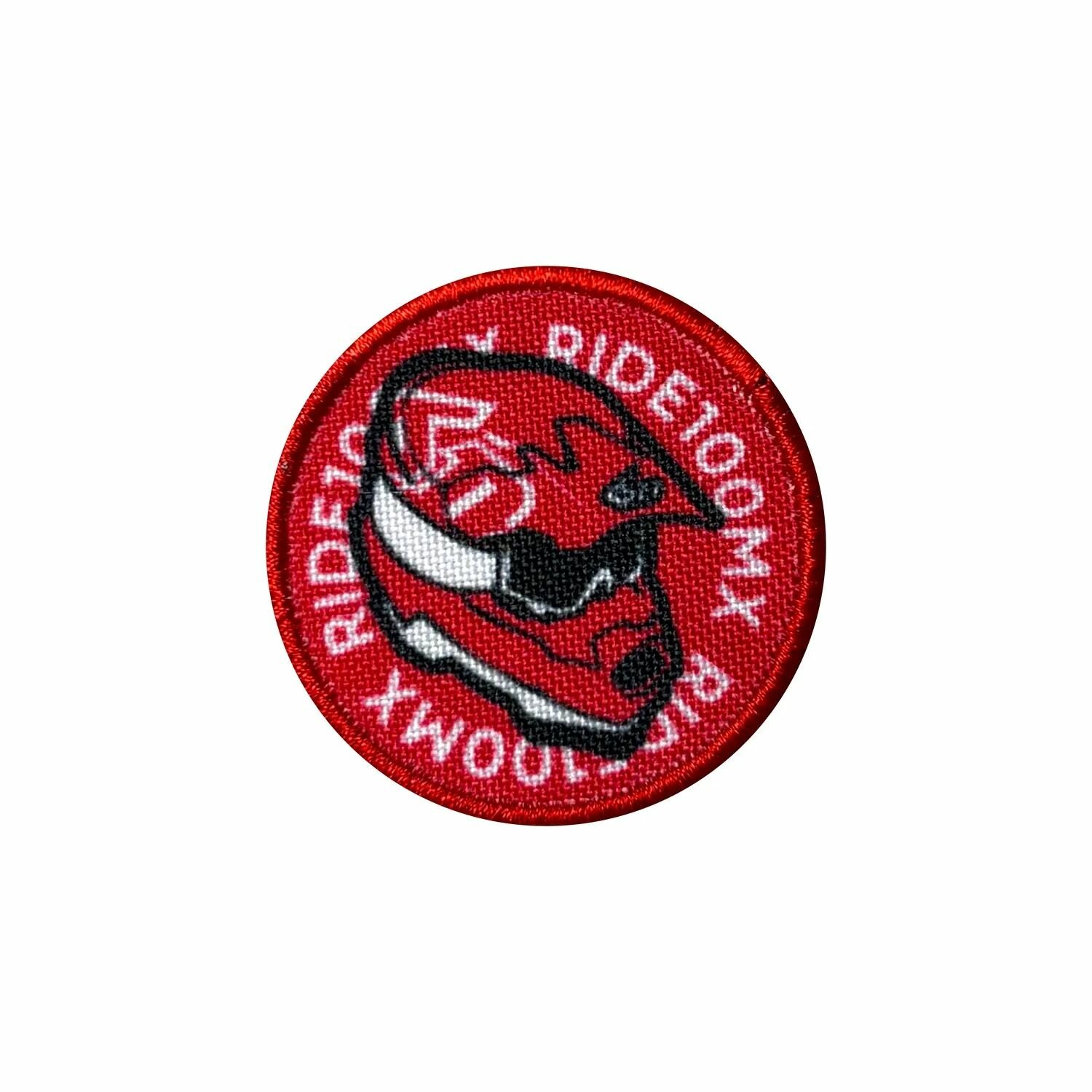 Шеврон вышивка круглый 6D HELMET (d 4 см) (6D HELMET-D4)