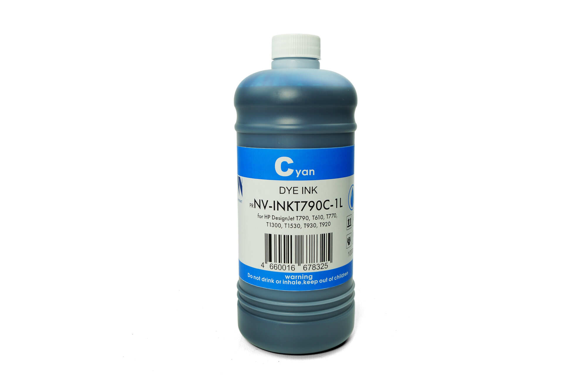 Чернила NV Print NV-INKT790C-1L для HP DesignJet голубые 1000 мл