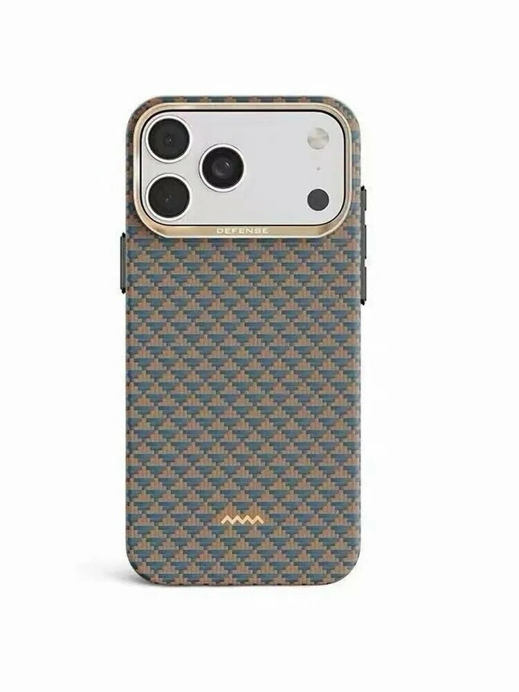 DEFENSE CASE Защитный чехол, подходящий для iPhone17Pro, представляет собой 6,3-дюймовый чехол для мобильного телефона из арамидного волокна, который является нескользящим и ультратонким.