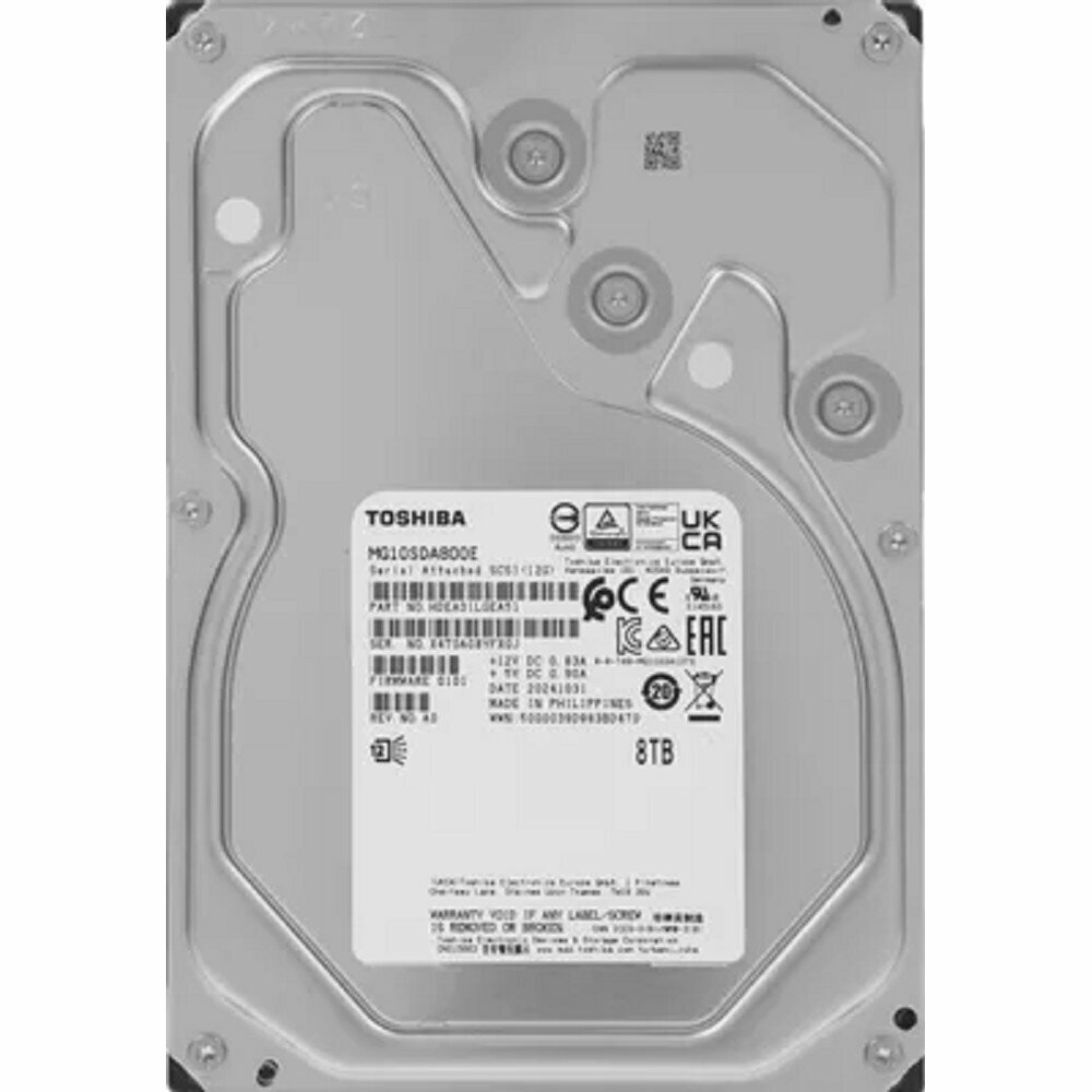 Жесткий диск 8TB Toshiba Enterprise Capacity MG10SDA800E 8Tb, HDD, SAS 3.0, 3.5"