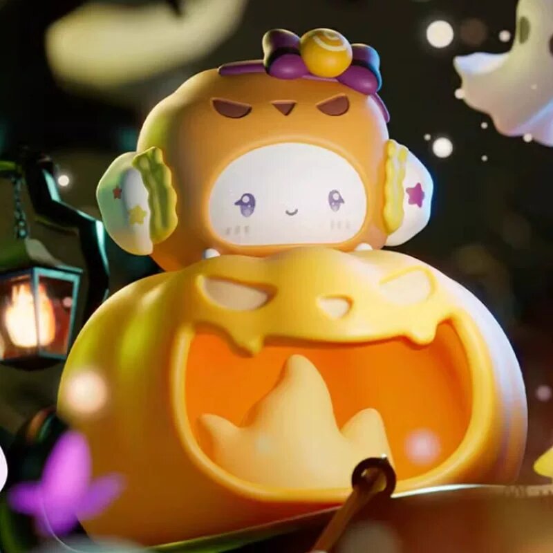 Оригинальный набор MINISO Sanrio Blind Box: фигурка-ночник «Озорная тыква», подарок на Хэллоуин, украшение Пшеничная