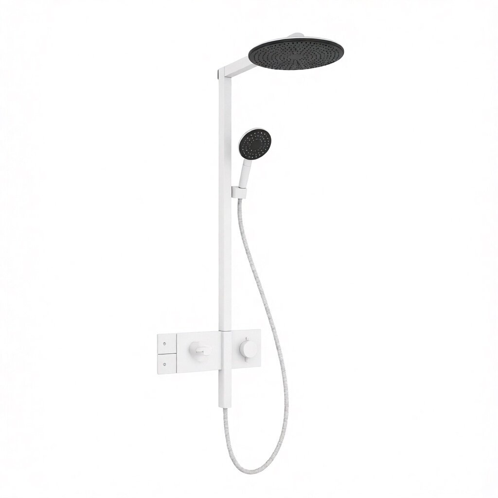 Душевая стойка Hansgrohe Raindance Alive S Showerpipe 300 Германия, матовая, белая 24582700
