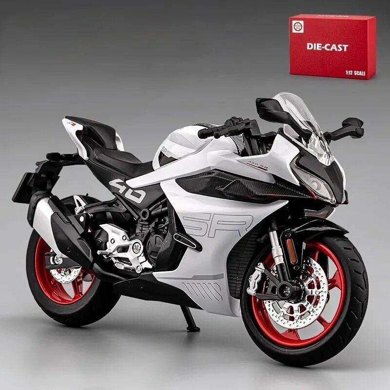 1:12 CFMOTO 450SR Гонки, Модель из сплава, Детские игрушки-модели, Коллекционные предметы, Со звуком и светом