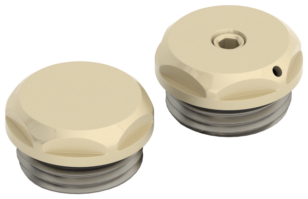 Спускной клапан с заглушкой Сунержа d 25 мм (G 1/2" НР) RAL 1035 Жемчужно-бежевый