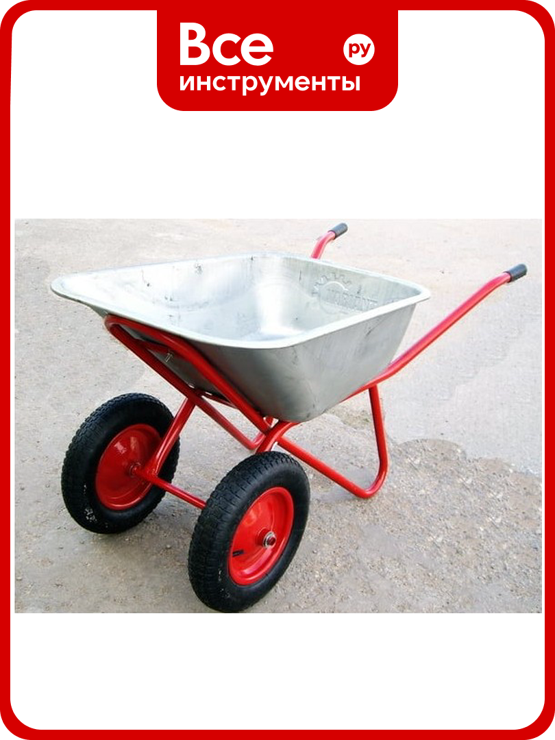 Строительная двухколесная усиленная тачка Variant 110 л, 2 колеса 4.80/4.00-8, грузоподъемность