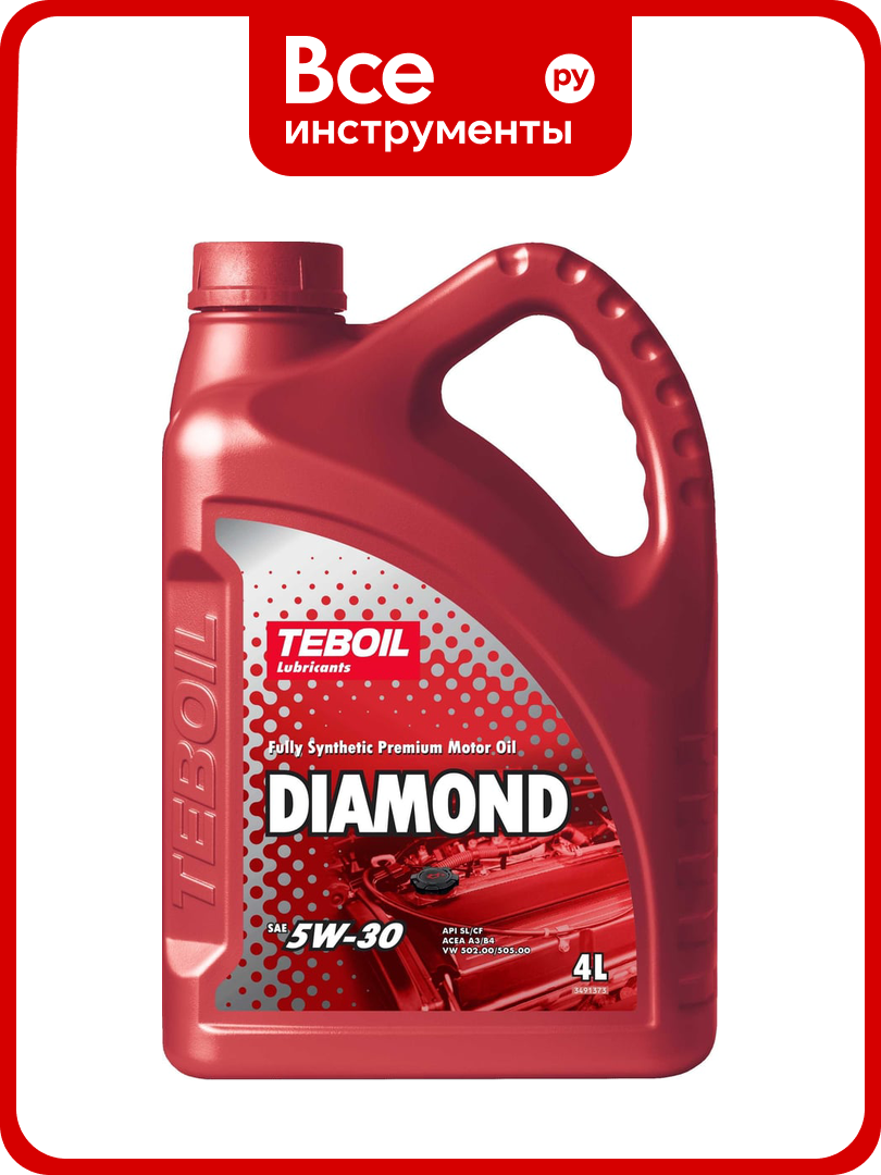 Моторное масло Teboil Diamond 5W-30, синтетическое, для легковых, 4 л