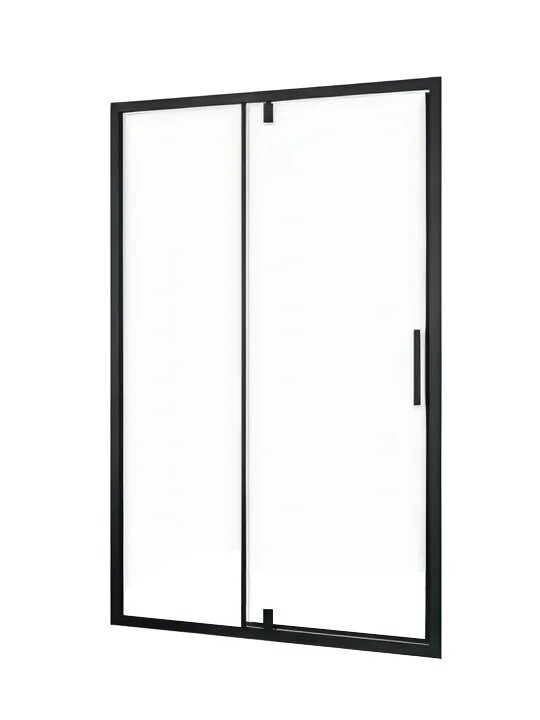 Душевая дверь Veconi P20 B, 1000x1900, черный матовый, стекло прозрачное