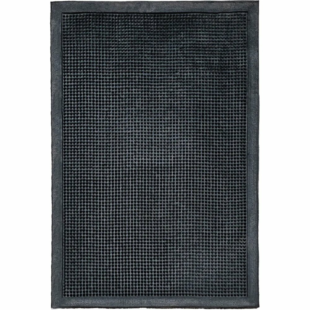 Коврик придверный QZRP, игольчатый, нескользящий, черный, 90 см x 180 см
