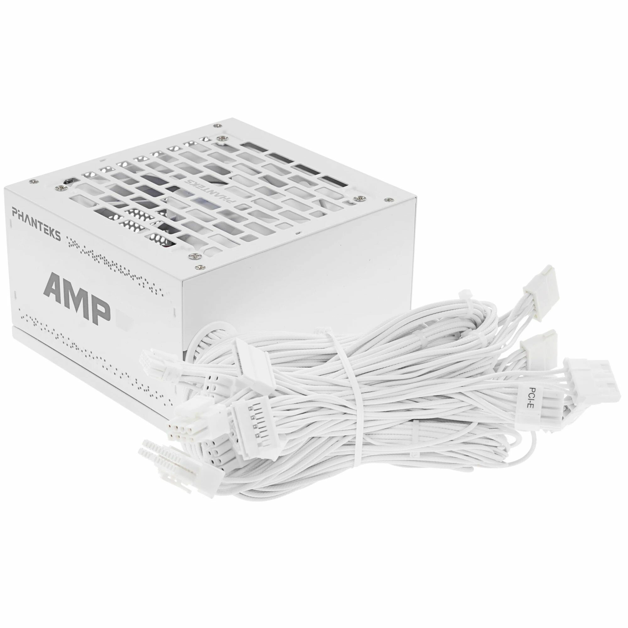 Блок питания PHANTEKS AMP BH 750 80 Plus Bronze (PH-P750B_WT01) белый - ATX 20+4 пин, 4 pin + 4 pin x2 CPU, 4 SATA, 3 x 6+2 pin, 12V-2x6 PCI-E