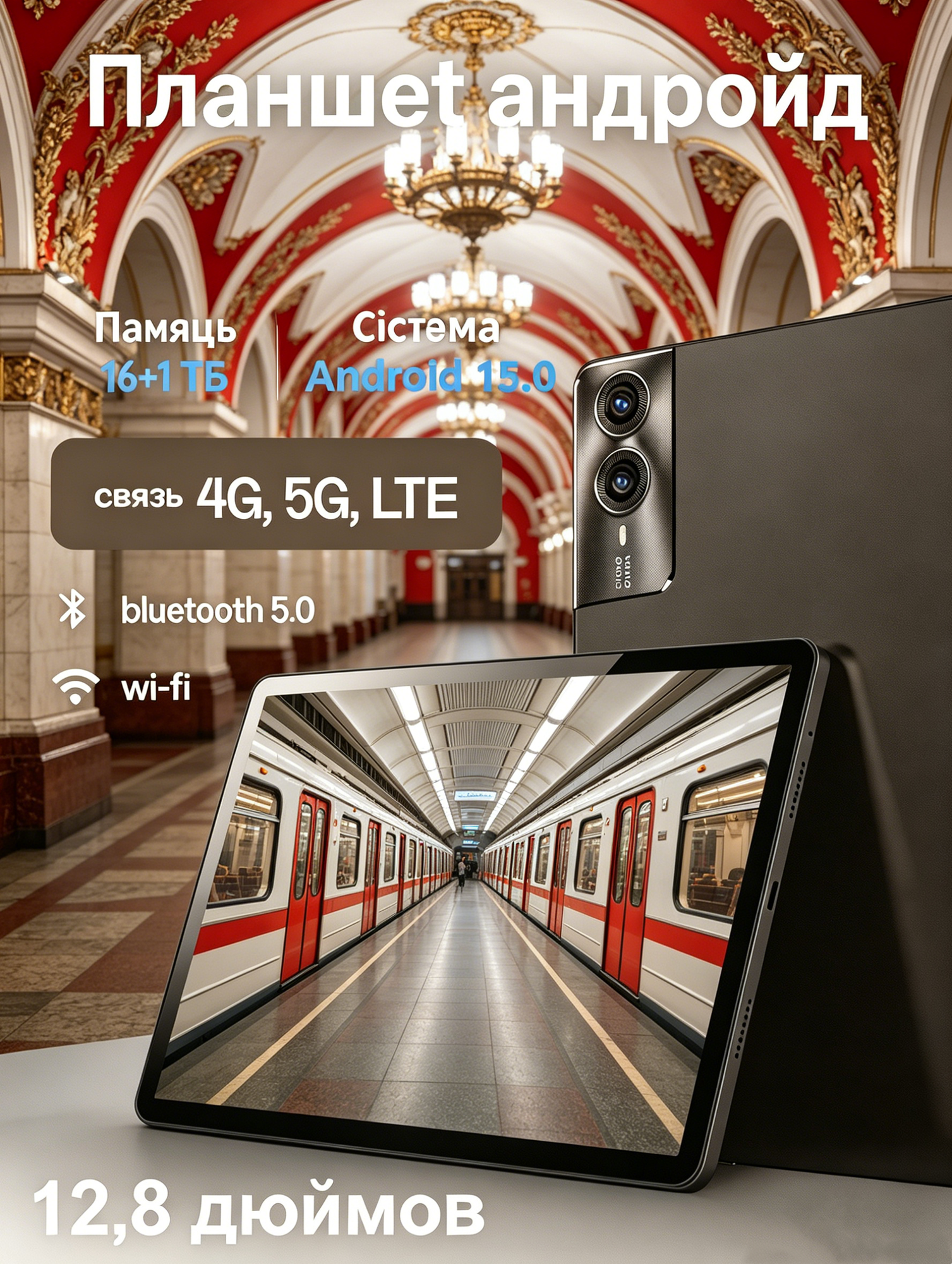 S13 POC0 12,8 дюймов LTE с клавиатурой и мышкой 16ГБ+1024ГБ 10000 мАч Игровой планшет на Android