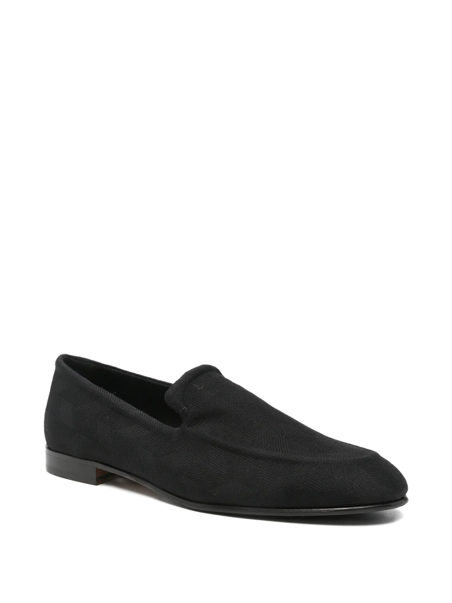 Лоферы Canali Herringbone-pattern loafers, размер 41, black/black — фото 1