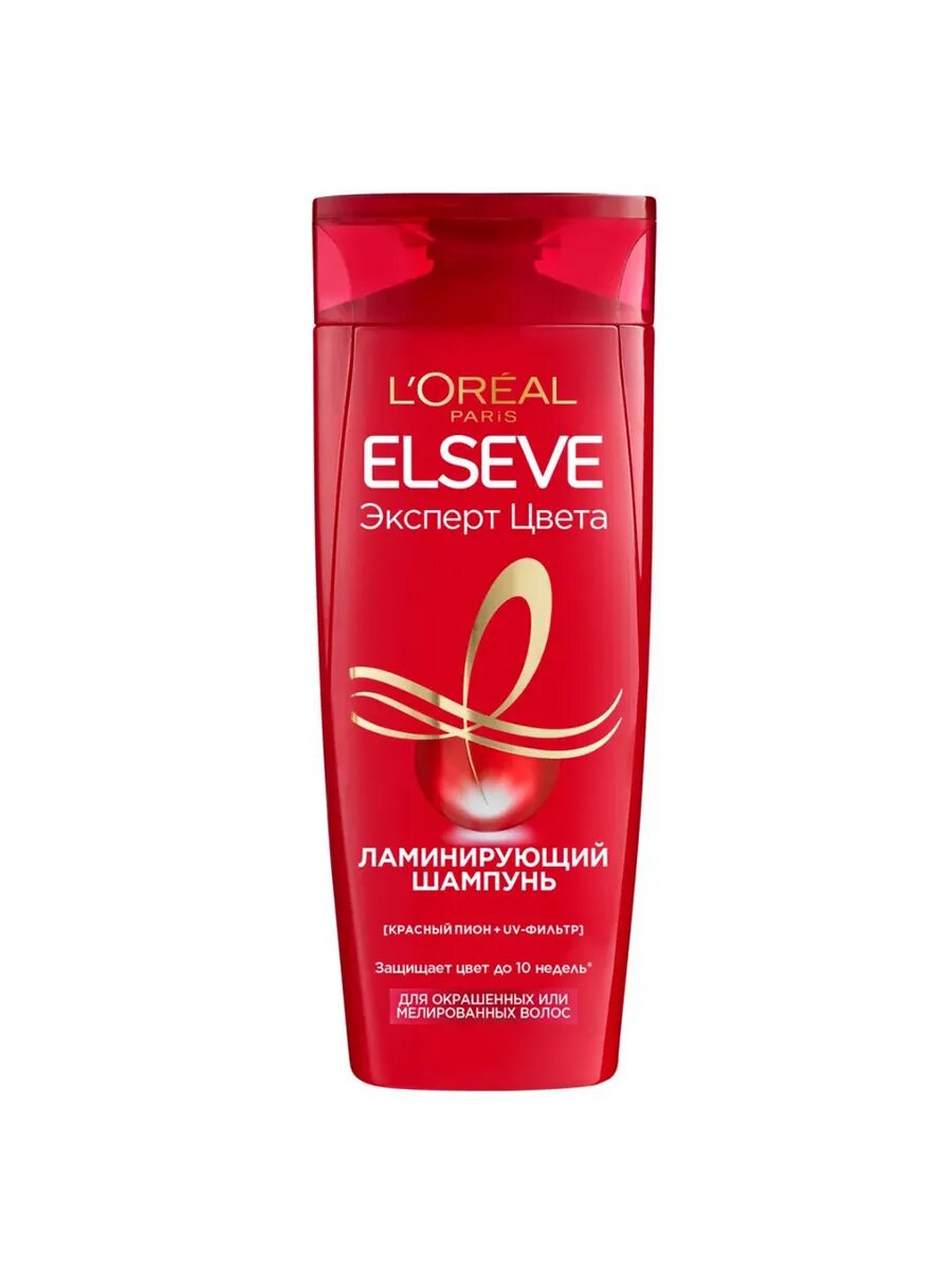 Loreal Elseve Ламинирующий шампунь-уход для волос Эксперт цвета, 400 мл