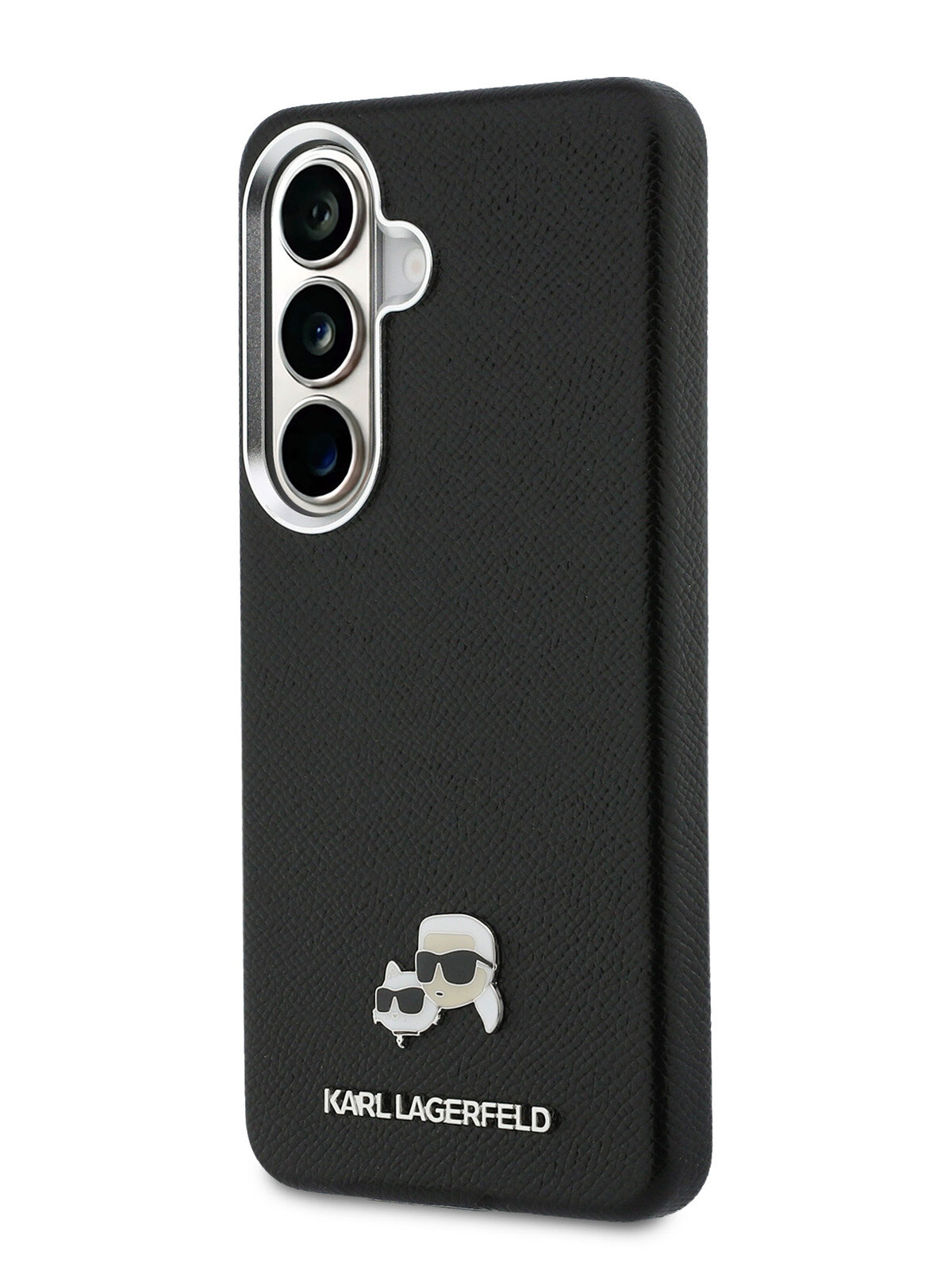 Чехол Karl Lagerfeld на Samsung S26+, с функцией MagSafe, из экокожи PU Saffiano, черный