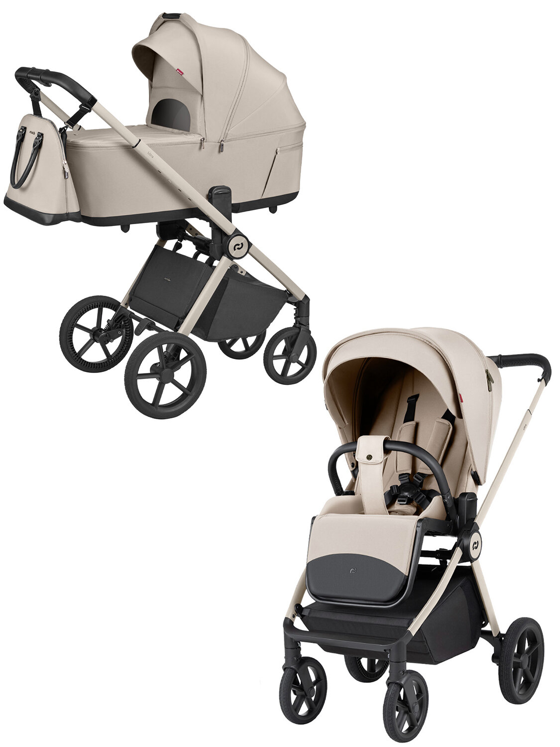 Коляска 2 в 1 CARRELLO Ultra F CRL-6557, бежевый (polar beige)