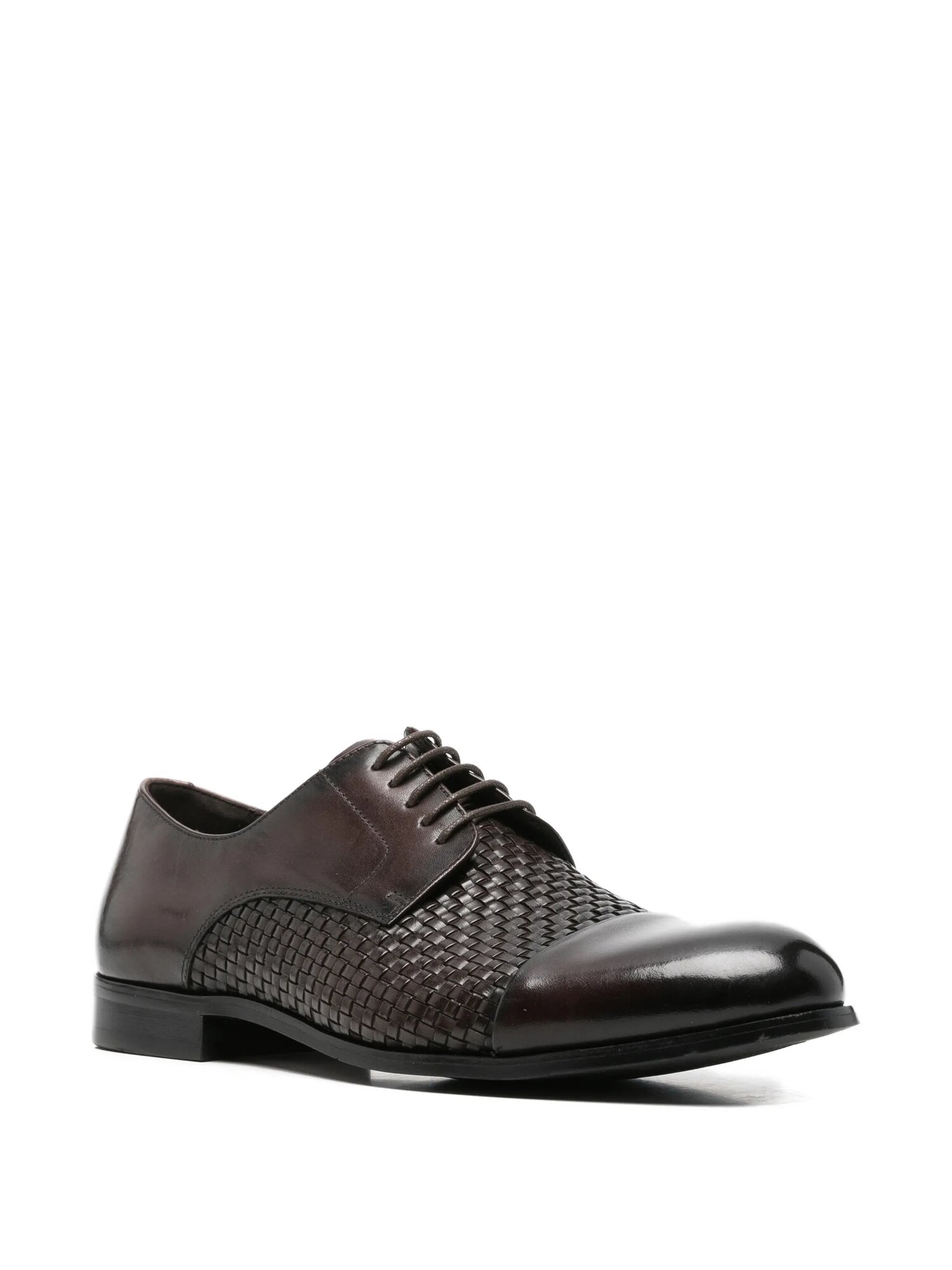 Туфли Alberto Gozzi Woven-panel derby shoes, размер 45, brown — фото 1