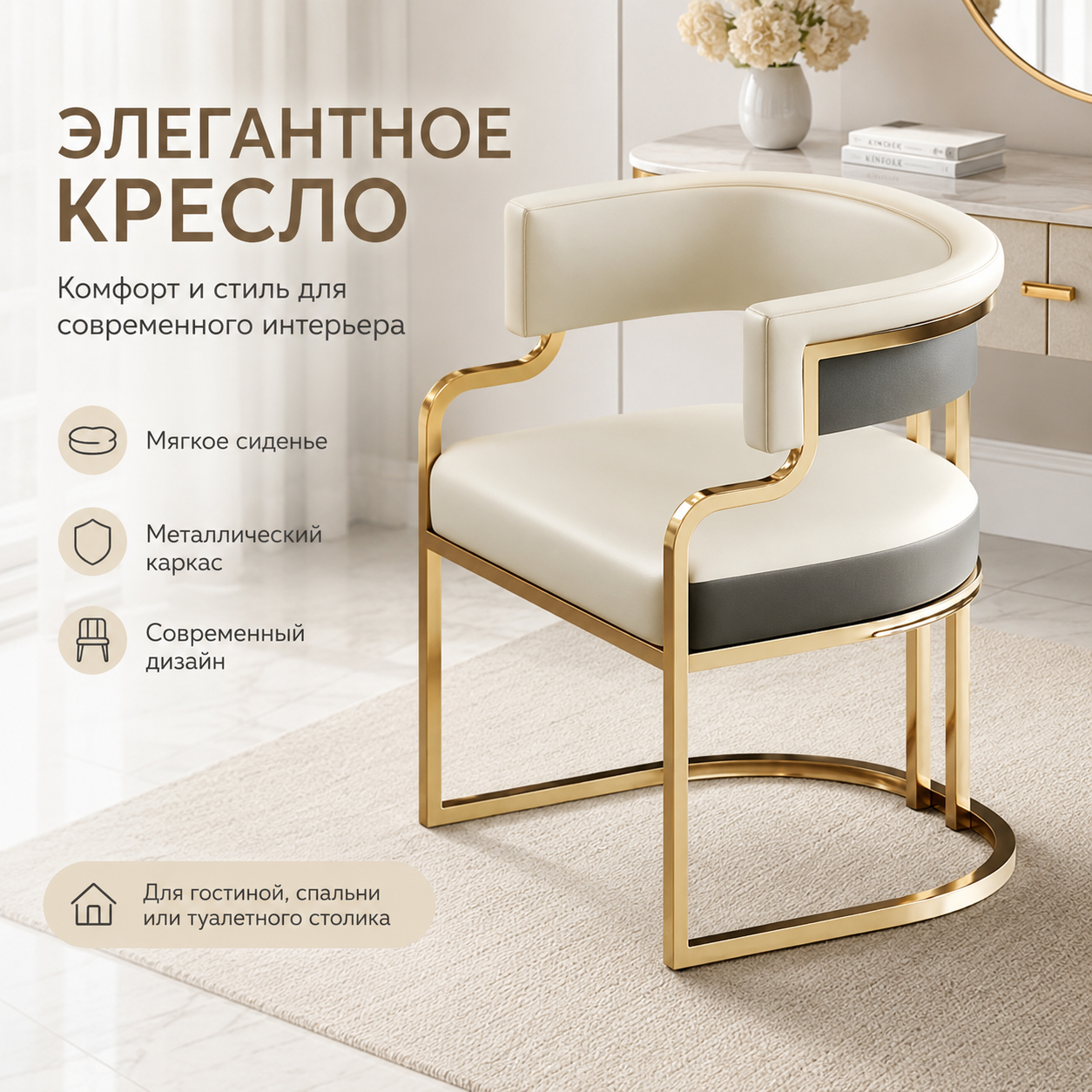 Легкий роскошный удобный обеденный стул, кресло для макияжа, кресло-качалка,56*52*72.5 см