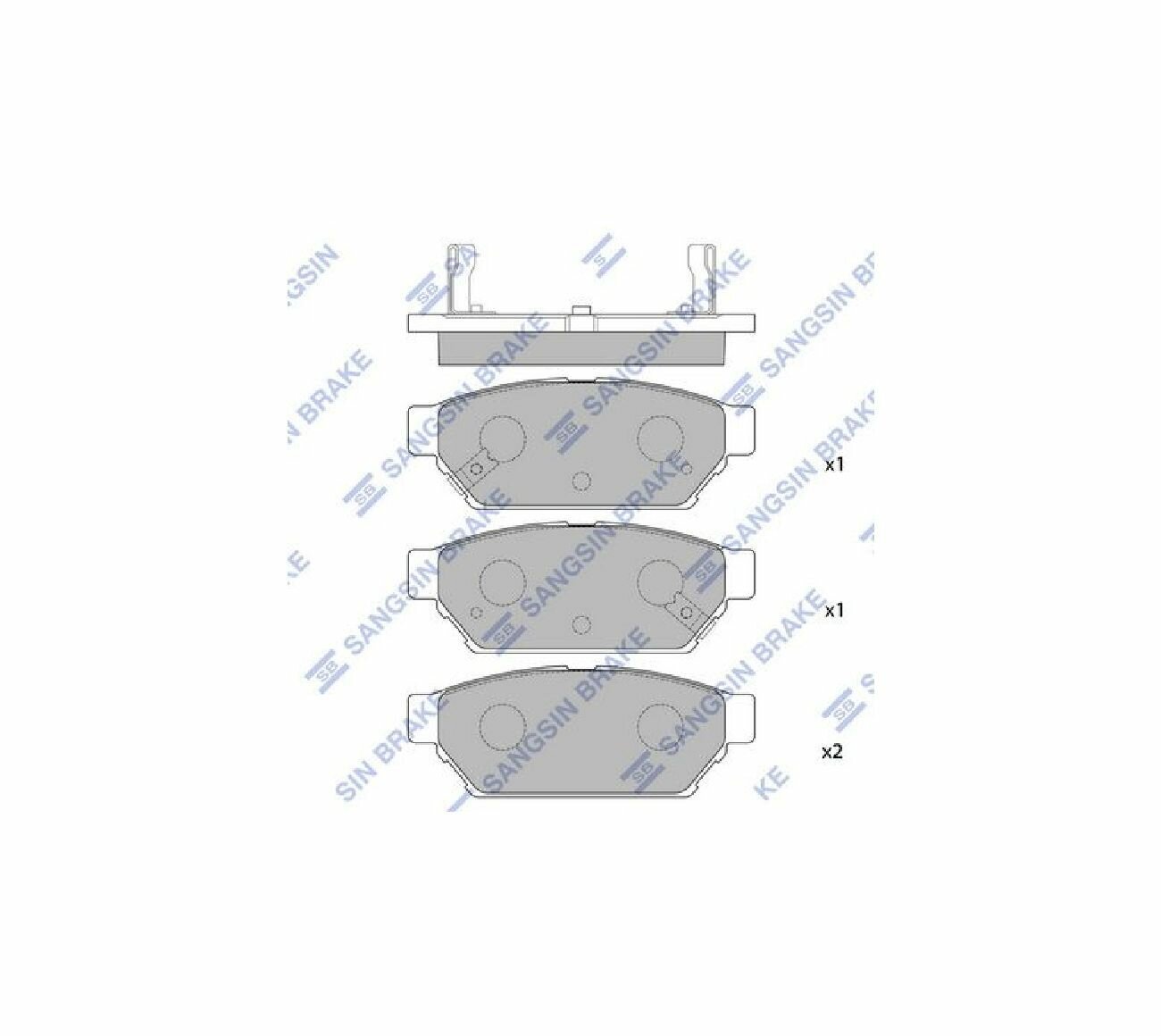 Колодки тормозные дисковые SANGSIN SP2105R