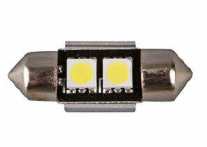 Лампа светодиодная сигнальная Т11C5W SV8,5*31 мм 5000K Can 2317 +50% 12V 0,4W Блистер 2шт, XENITE 1009345