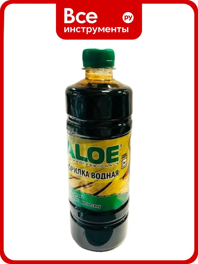 Морилка ALOE "Палисандр", для внутренних и наружных работ, водная, для дерева, 0.5 л
