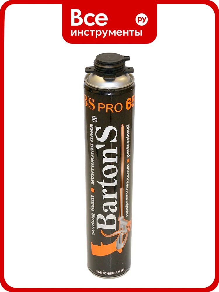 Профессиональная монтажная пена BARTON'S BS PRO 65+, 880 мл BR238