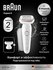 Braun Эпилятор Серия 9, Белый, 40 microGrip пинцетов, 50 мин работа от аккумулят...