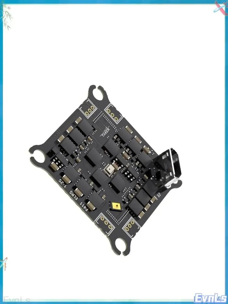 TAKER F411 12A 1-2S AIO полётный контроллер со встроенным ESC и приёмником ELRS 2.4 ГГц лёгкий 4.2 г 25.525.5 мм