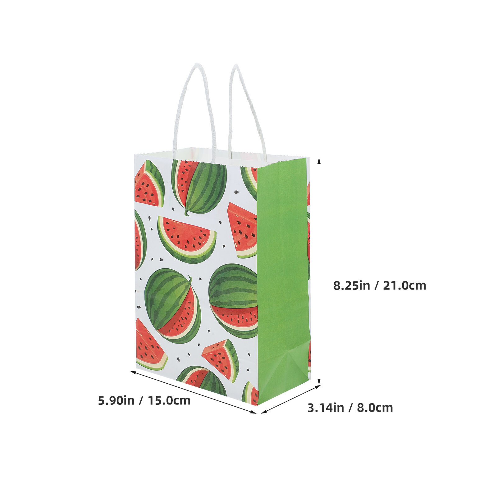 12 Штук Милые А WATERMELON Пакеты Для Конфет С Ручками 21.00X15.00X8.00Cm