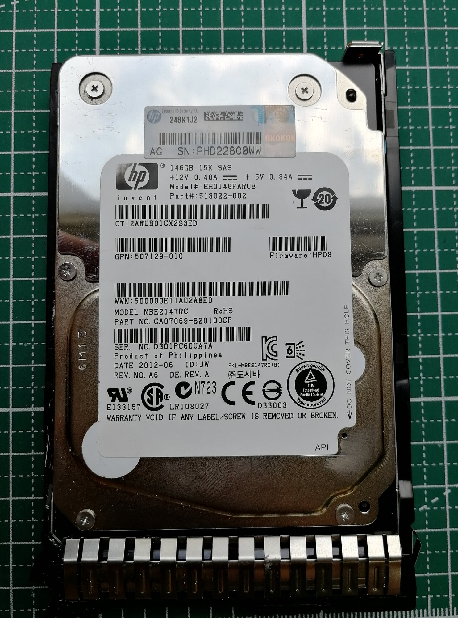 Жесткий диск HPE 652605-B21 REF 146GB 15K 6G SAS 2.5 REF серверный уценка