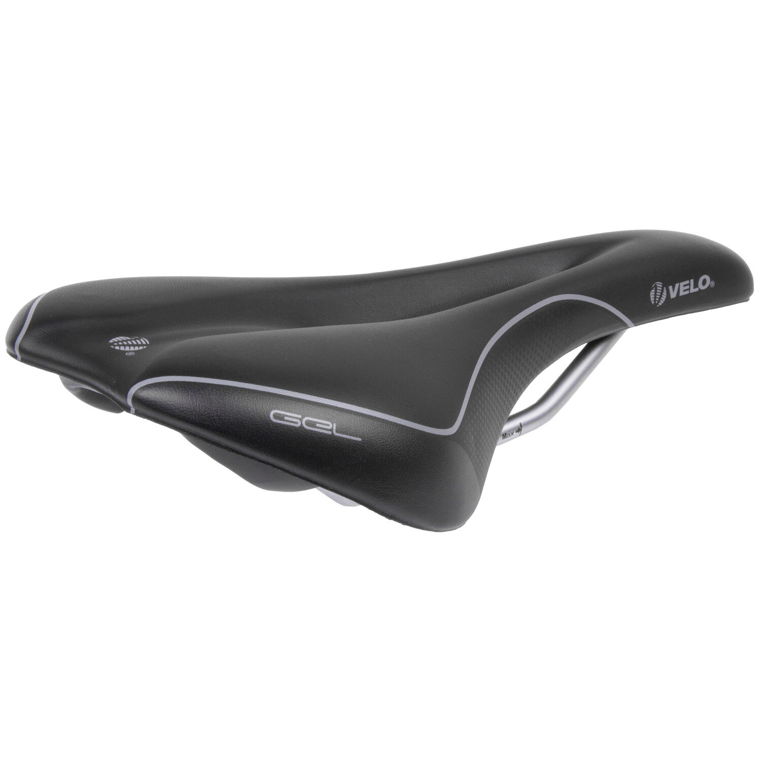 Седло велосипедное VELO SPEEDFLEX VACU, 269х143 мм, спортивное, анатомическое, гелевое, бесшовное