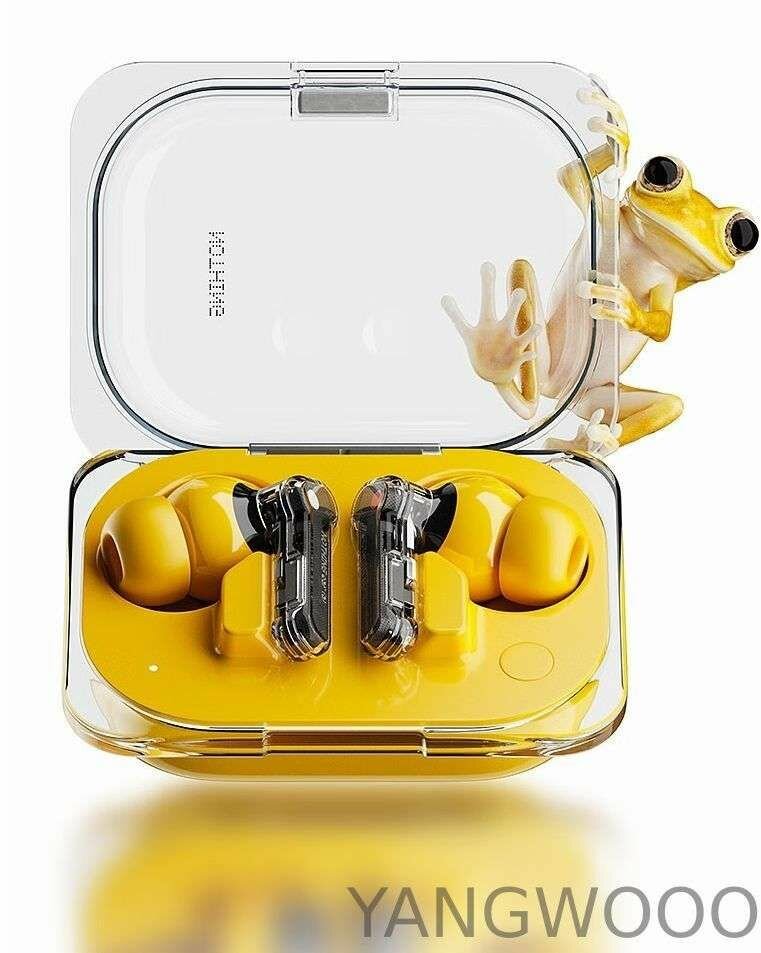 Наушники беспроводные с микрофоном Nothing Ear (a), Bluetooth, USB Type-C, белый, желтый