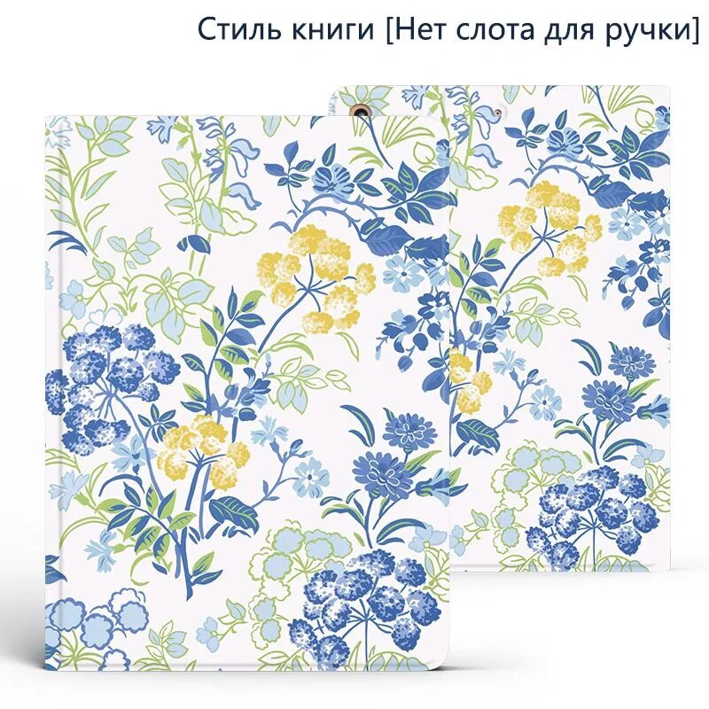 Чехол для iPad 10 2022 10,9", iPad 11" Gen (A16) 2025 Синий цветок