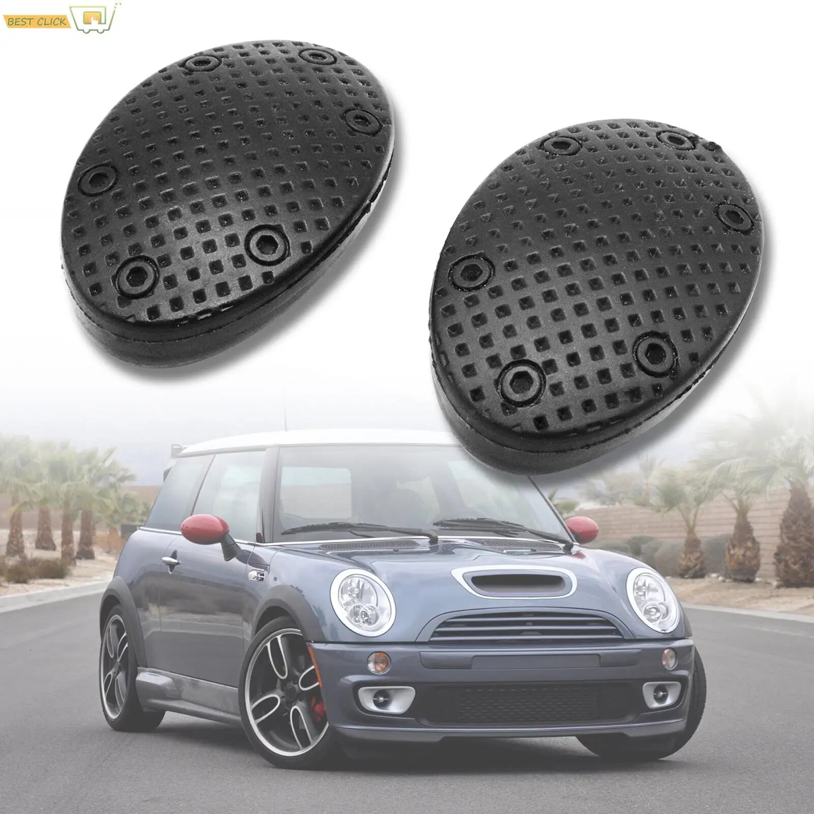 2 шт, резиновые накладки на педали сцепления и тормоза для Mini Cooper One S R50 R53 R55 R56 R60 F55 F56 F54
