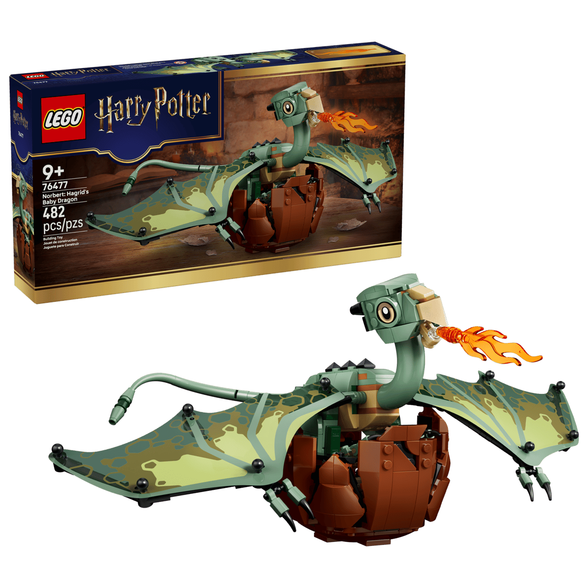 Конструктор LEGO Harry Potter Норберт: дракончик Хагрида 76477, 482 детали, от 9 лет