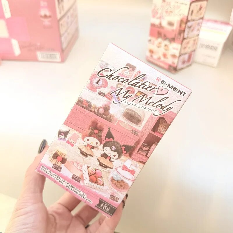 Игрушки-сюрпризы RE-MENT Sanrio: Серия «Шоколадная Мастерская» С Фигурками My Melody И Kuromi, Аниме-модели
