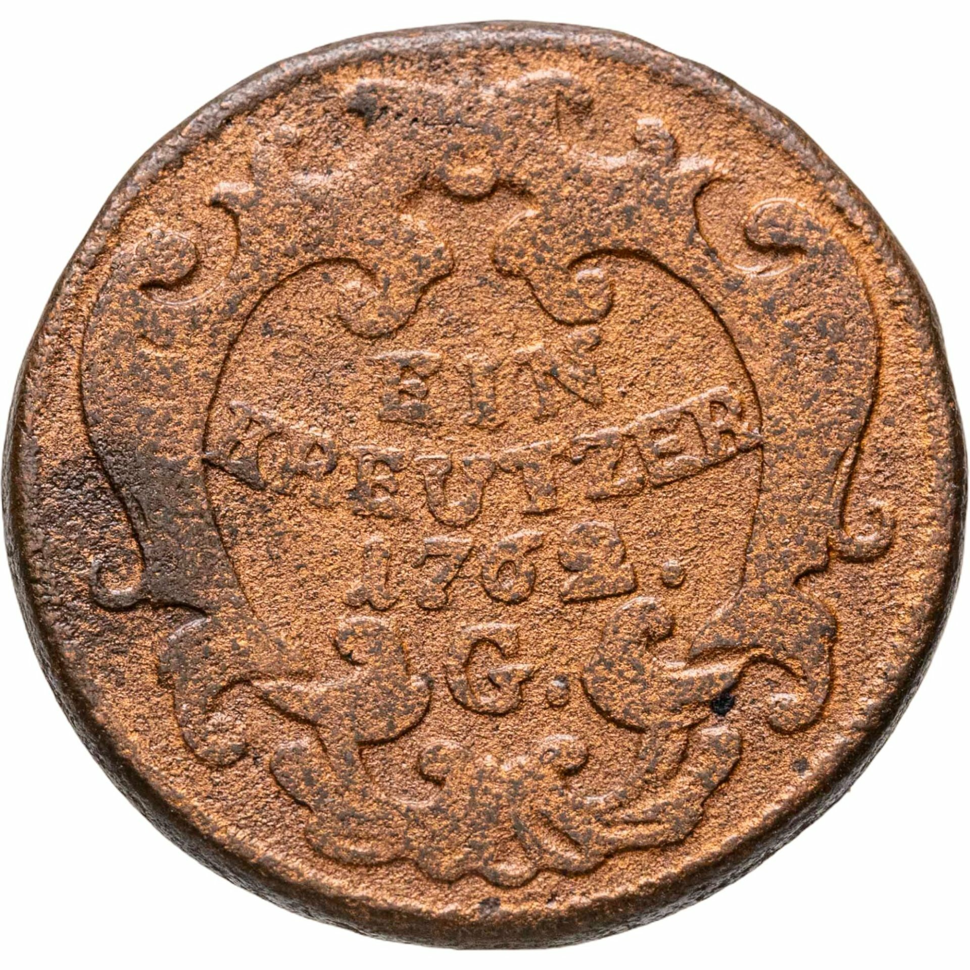 Австрия 1 крейцер kreutzer 1762 Мария Терезия, Медь, в сохранности VG