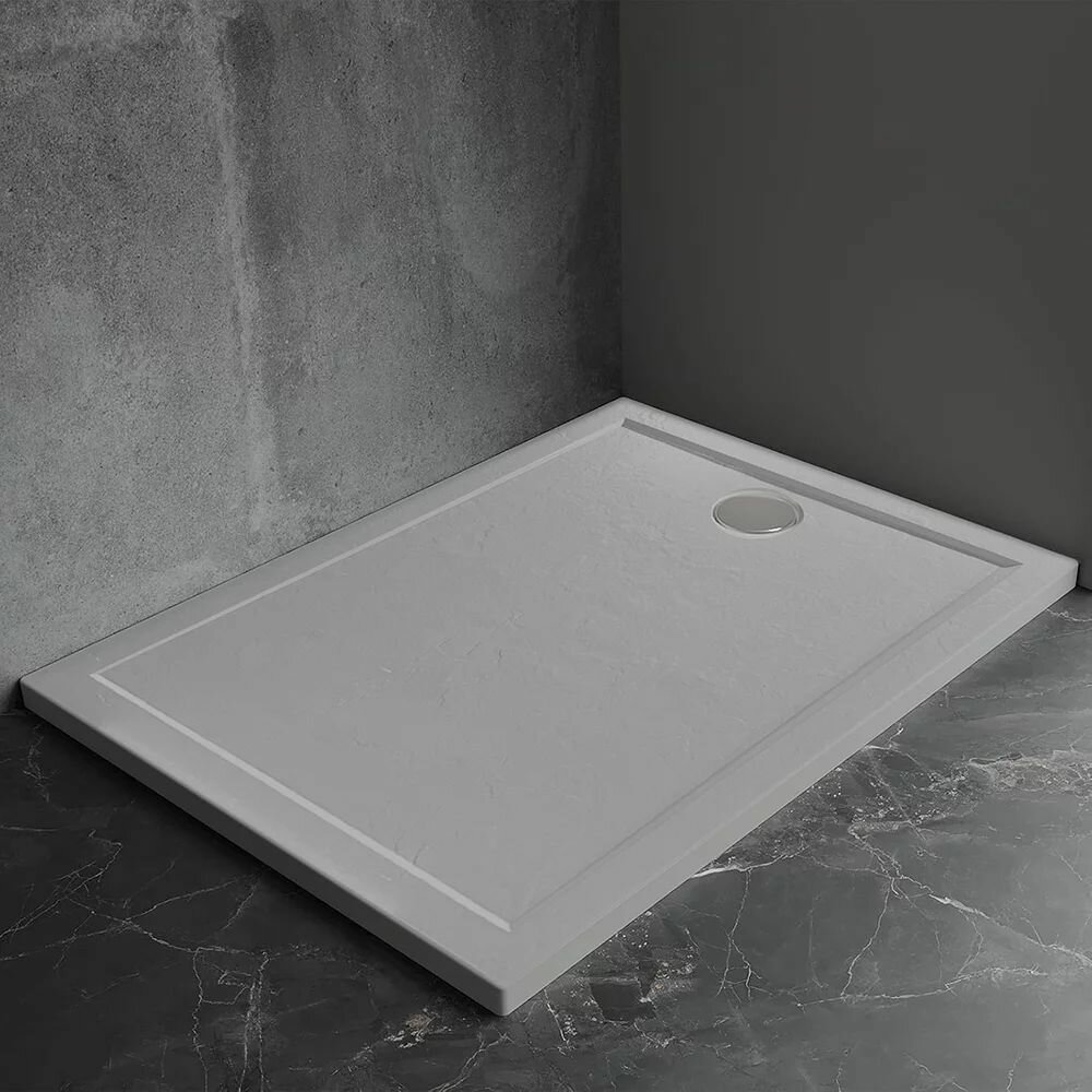 Душевой поддон Veconi Pietra G, 1000x800x30, искусственный камень, серый PT-G-10080-RU