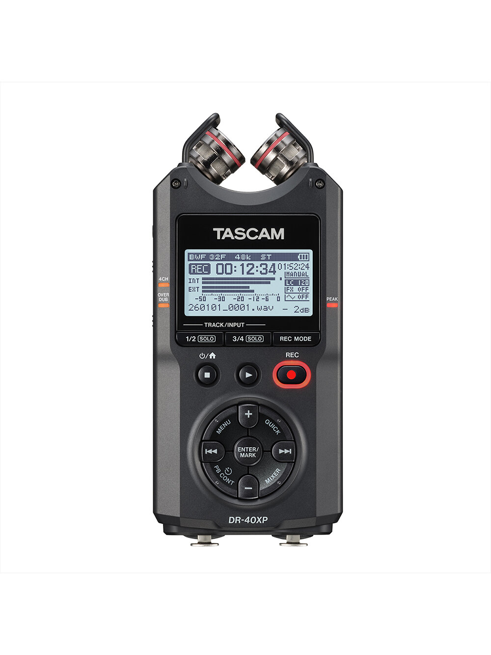 Аудиоустройство TASCAM DR-40XP，4-канальный портативный полевой рекордер