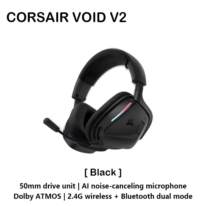CORSAIR VOID V2 Беспроводные Наушники Черный, black