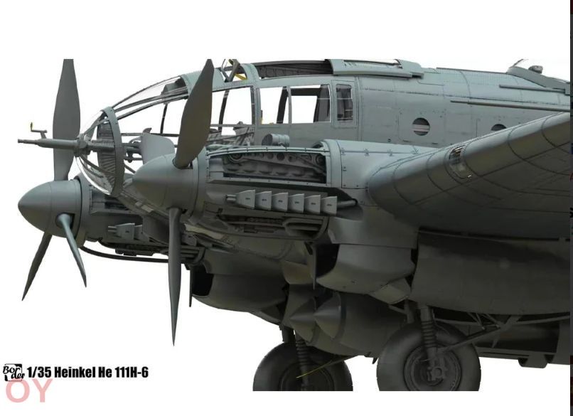 Сборная модель -018 Немецкий бомбардировщик 111 H-6, масштаб 1:35, полный интерьер, более 1500 деталей