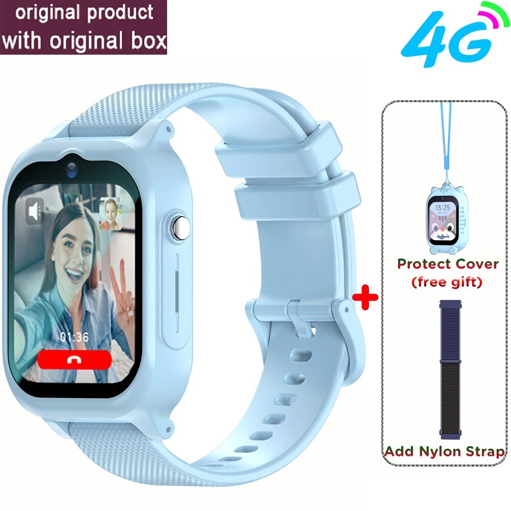 Детские умные часы 4G GPS WiFi SOS камера Xiaomi Asia version, add Nylon Strap1