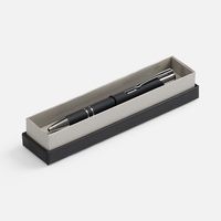 Ручка шариковая Keskus Soft Touch в футляре, черная, металл; покрытие софт-тач; картон