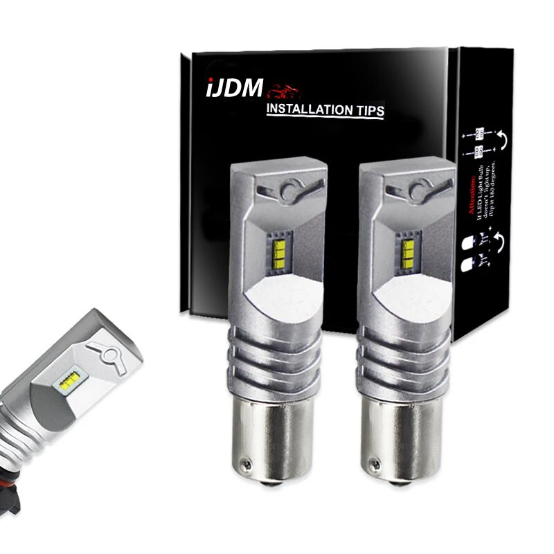 IJDM белый 6000K Canbus без ошибок 1156 P21W Светодиодный лампа для Skoda Superb Octavia 2 FL 2011 2012 2013 дневные ходовые огни DRL 12В