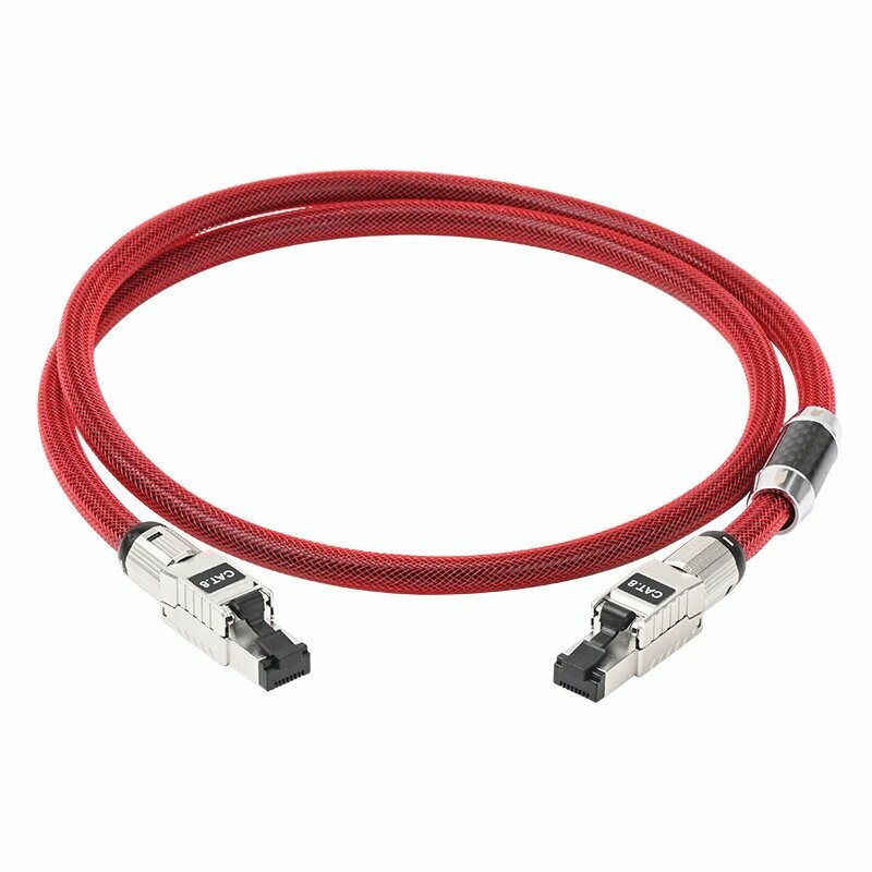 ATAUDIO Чисто Серебристый HiFi CAT.8 Ethernet Кабель 1.5m