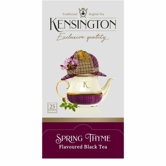 Чай черный Kensington Spring thyme с чабрецом в пакетиках 50гр (2гр*25 шт) - 2 шт
