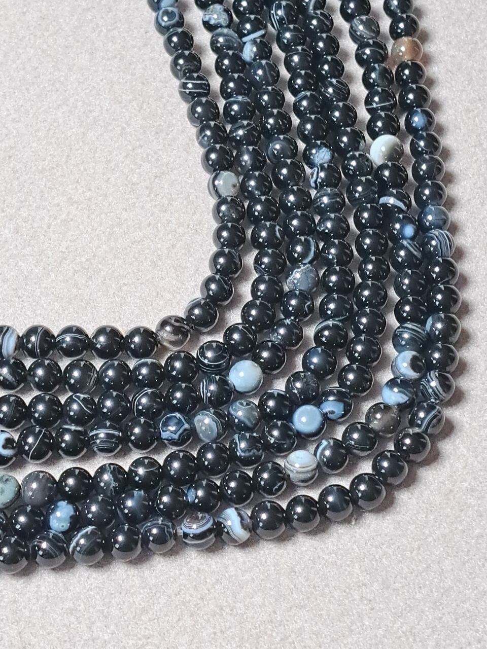 Бусины агат, натуральный камень, для рукоделия, для творчества, для браслетов, для украшений, 6 мм