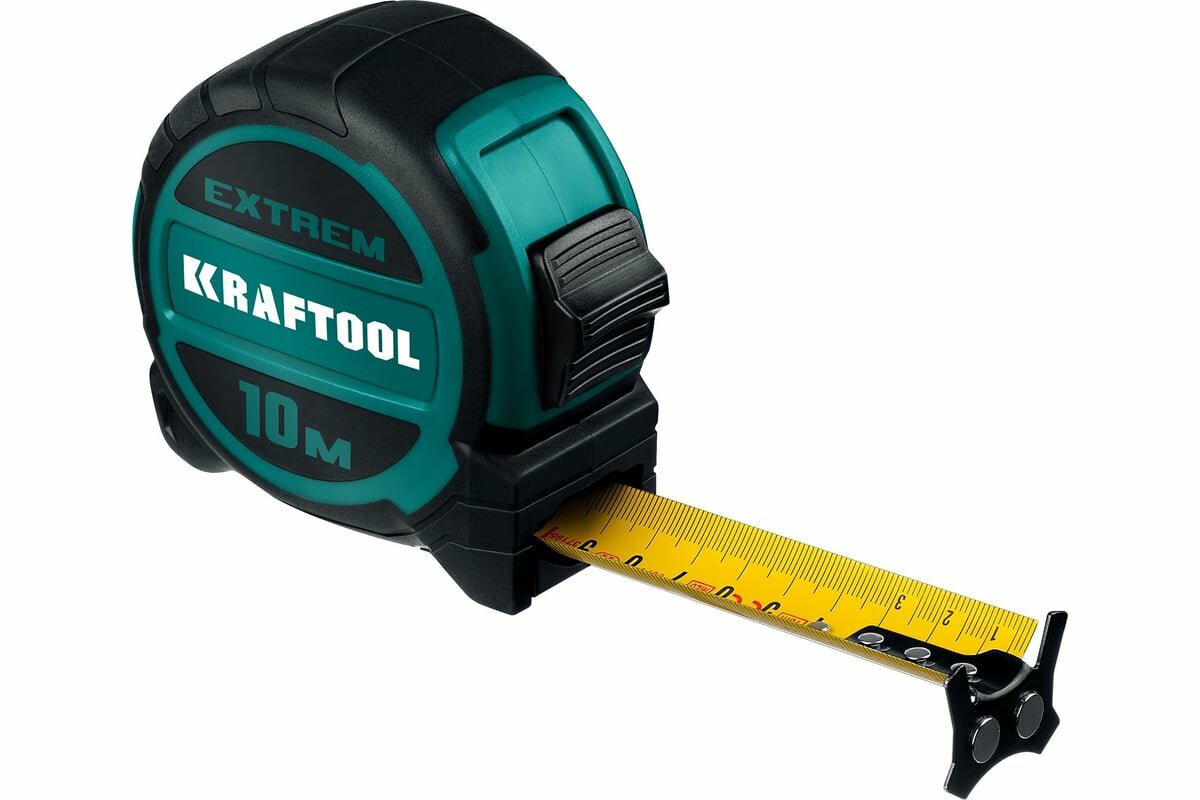 KRAFTOOL Extrem Рулетка со сверх широким полотном 10 м х 32 мм 34127-10