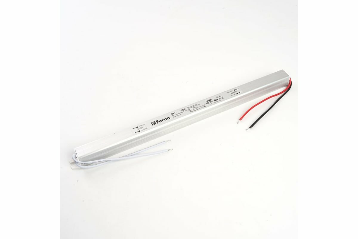 Электронный трансформатор FERON LB001 для светодиодной ленты 60W 24V ультратонкий драйвер