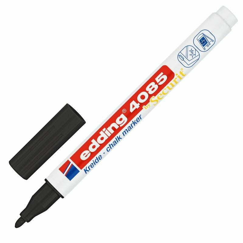 Edding Маркер меловой, 1-2 мм, черный