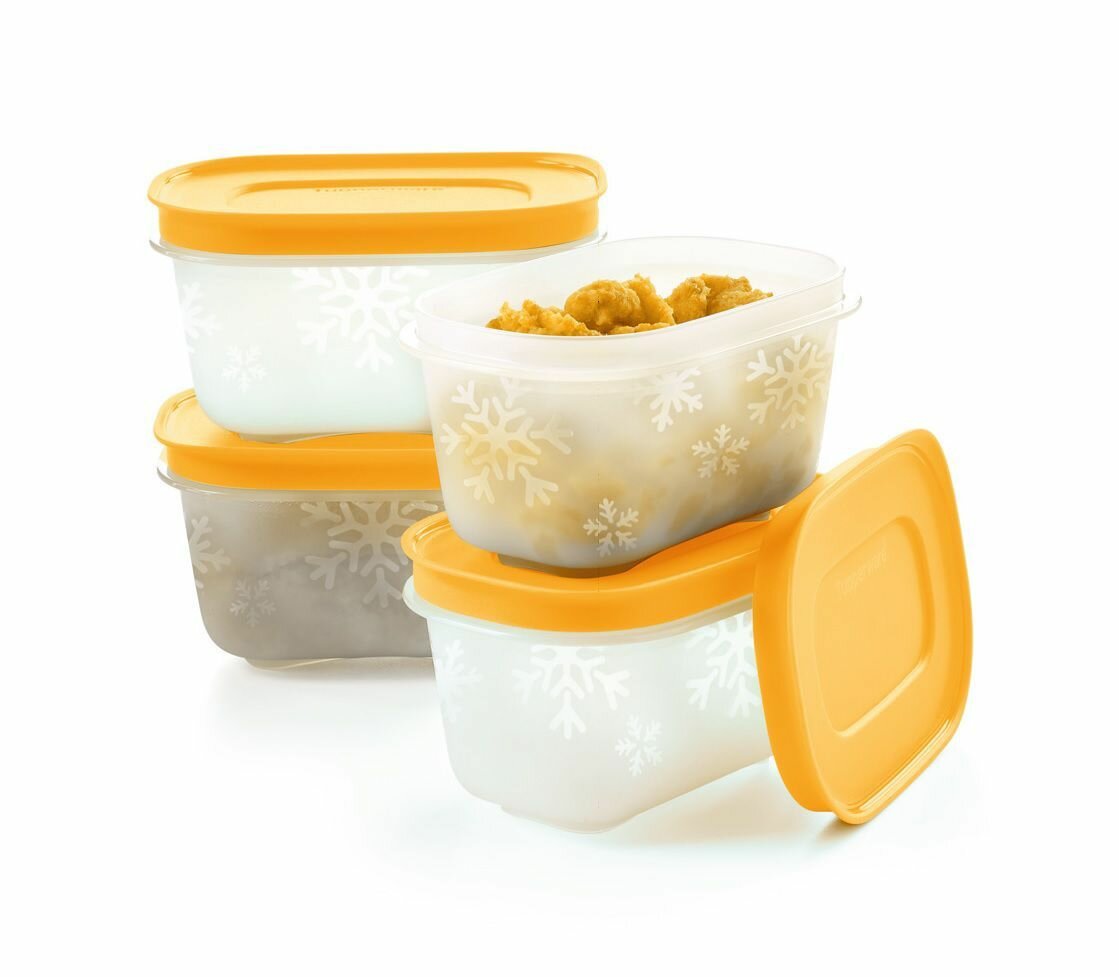 Контейнер "Охлаждающий лоток" (170 мл) 4 шт, желтая крышка. Tupperware