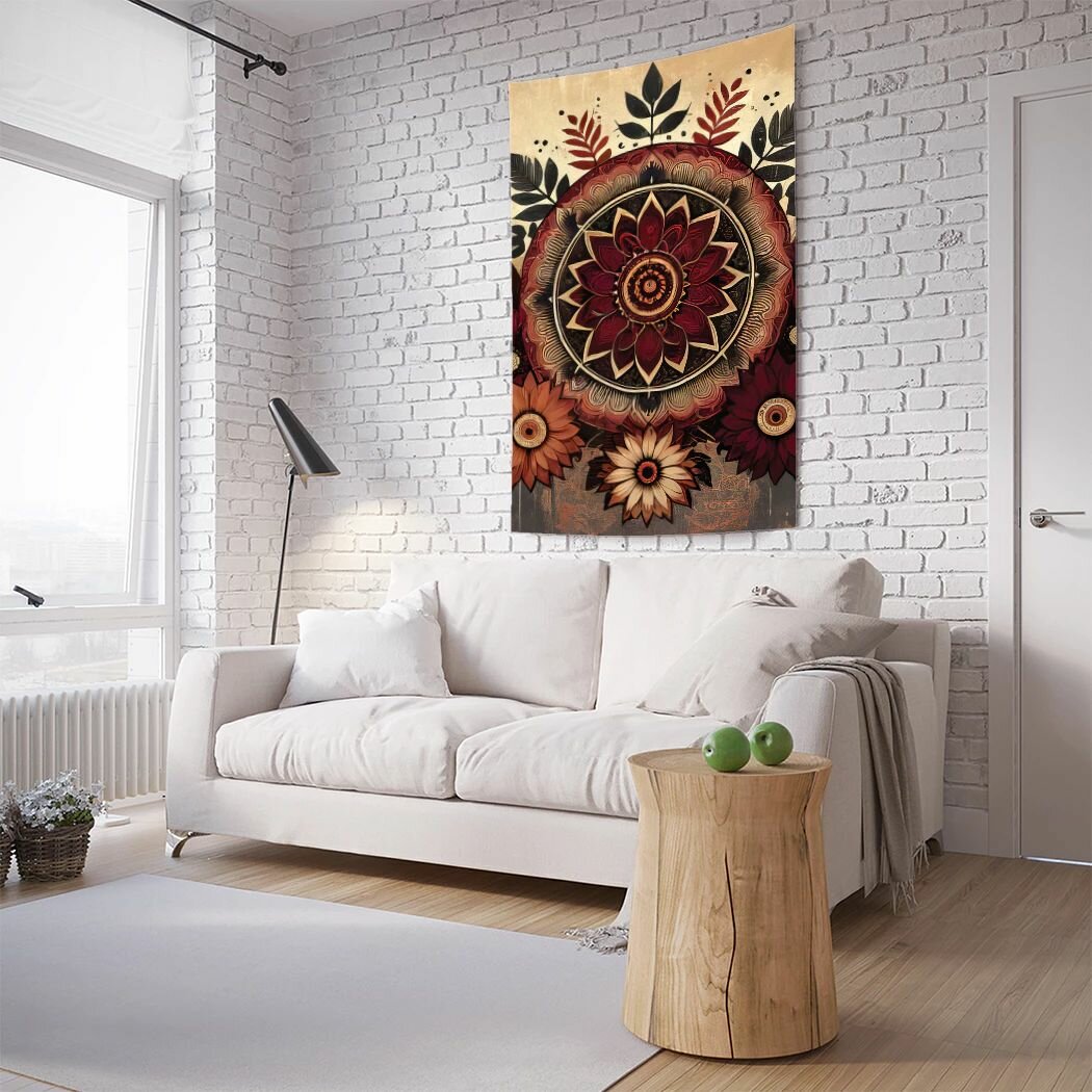 Вертикальное фотопанно на стену JoyArty "Изотерические цветы", из ткани, 150х200 см